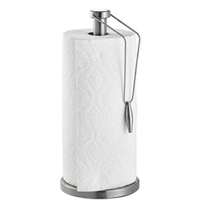 aZugo Standing Paper Towel Holder Countertop, Weighted Base Easy to Tear Paper Towel Dispenser Fits for Kitchen Bathroom Paper Towel Holder