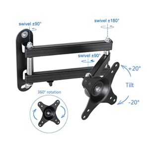 Suptek TV Wall Mount Swivel Tilt Rotation Full Motion Adjustable Articulating for Most 15- 32 inch LED, LCD Monitor Wall Mount VESA 75,100 (MA2720)