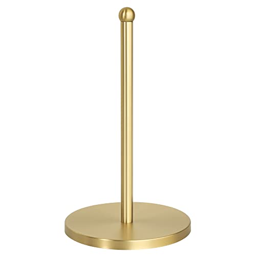 Alise Paper Towel Holder,Standing Paper Towel Roll Holder for Standard or Mega Rolls,Paper Towel Stand for Kitchen Counter Bathroom Table,SUS304 Stainless Steel Brushed Gold Finish