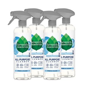 seventh generation all purpose cleaner, biodegradable formula, free & clear, 23 oz (pack of 4)