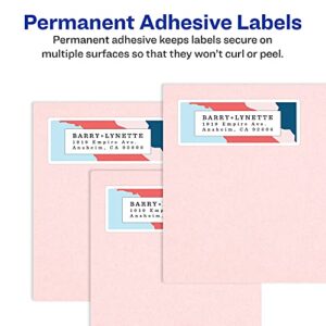 Avery Easy Peel Printable Address Labels with Sure Feed, 1" x 2-5/8", White, 750 per Pack, 2 Packs, 1,500 Blank Mailing Labels Total (08160)