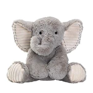 lambs & ivy jungle safari gray plush elephant stuffed animal toy plushie – jett