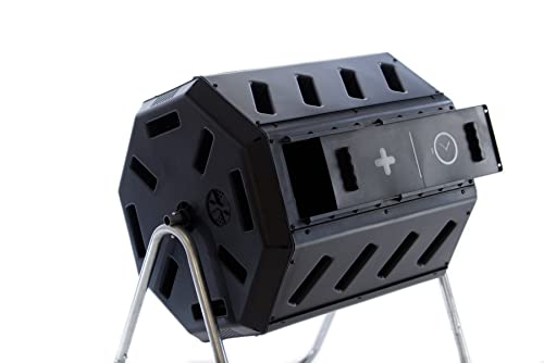 FCMP Outdoor IM4000 Dual Chamber Tumbling Composter (Black)