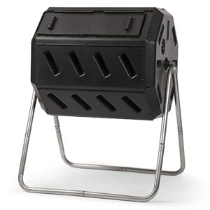 FCMP Outdoor IM4000 Dual Chamber Tumbling Composter (Black)