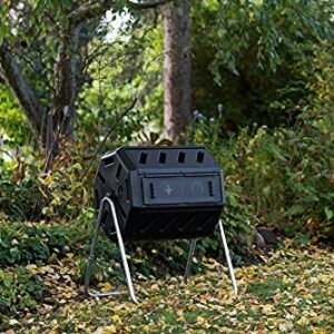 FCMP Outdoor IM4000 Dual Chamber Tumbling Composter (Black)