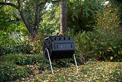 FCMP Outdoor IM4000 Dual Chamber Tumbling Composter (Black)