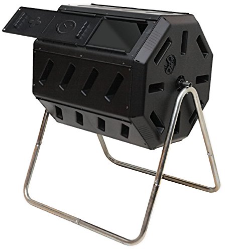 FCMP Outdoor IM4000 Dual Chamber Tumbling Composter (Black)