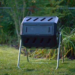 FCMP Outdoor IM4000 Dual Chamber Tumbling Composter (Black)