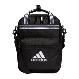 adidas squad insulated lunch bag, black/white, one size