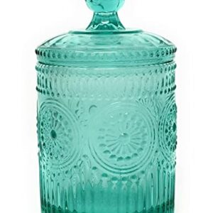 The Pioneer Woman Adeline Teal Mini Storage Jar 3.5 x 6.25