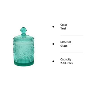 The Pioneer Woman Adeline Teal Mini Storage Jar 3.5 x 6.25