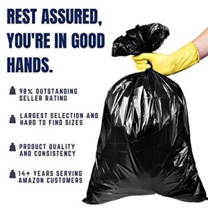 Plasticplace 55 gallon Trash Bags │ 1.2 Mil │ Black Heavy Duty Garbage Can Liners │ 38” x 58”