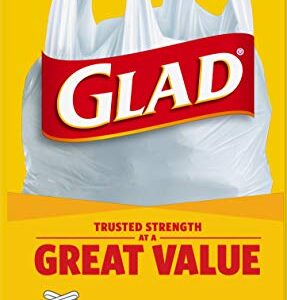 Glad® Tall Kitchen Handle-Tie® Trash Bags - 13 Gallon White Trash Bag - 50 Count (Package May Vary)