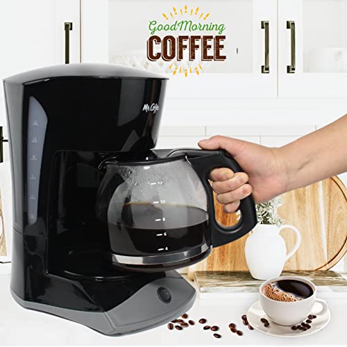 12-Cup Replacement Coffee Carafe Compatible with Mr. Coffee Coffee maker Pot, Replace Part# PLD12 PLD12-RB Series, Black Handle