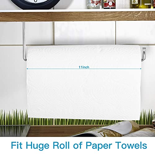 HLHyperLink Paper Towel Holder - Self Adhesive Paper Towel Holder Wall Mount Under Cabinet Mount, Large Rolls Kitchen papertowel Rack Both Available in Adhesive and Screws, SUS304 Stainless Steel