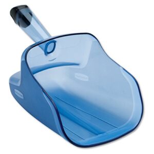 rubbermaid commercial hand-guard ice scoop, 74-ounce, transparent blue, fg9f5000tblue