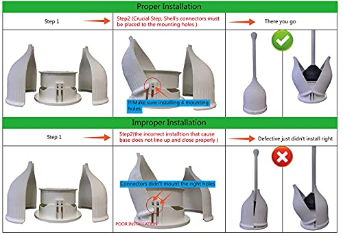 YANXUS Toilet Plunger, Hideaway Toilet Plunger with Caddy, Plungers for Bathroom with Holder, Heavy Duty Toilet Plunger with Holder - White