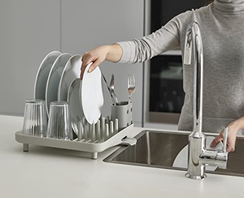 Joseph Joseph Duo Compact Dish Drying Rack, Gray