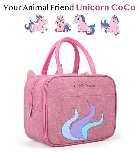 Insulated Lunch Box Bag for Kids, Reusable Durable Lightweight Lunch Bag for Girls Boys, Keep Food Cold/Warm, Unicorn