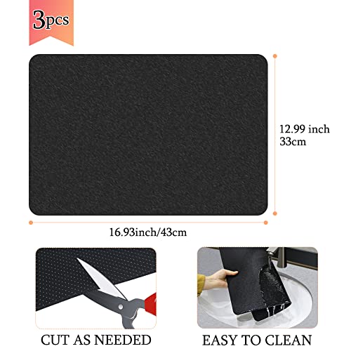 Advantez Heat Resistant Mat for Air Fryer, 3 Pcs Kitchen Appliance Sliders and Non-slip Mat, Kitchen Counter Mat, Reusable Counter Protectors for Air Fryer Stand Mixer Coffee Maker Microwave Steamer