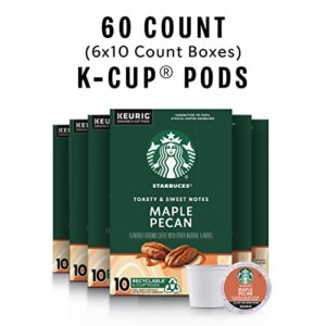 Starbucks Coffee K-Cup Pods—Maple Pecan Flavored Coffee—Naturally Flavored—100% Arabica—6 boxes (60 pods total)