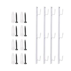 tonxus 4 sets metal coffee mug rack – vertical narrow wall mounted large cup holder kitchen storage display organizer hooks for coffee mugs,tea cups (white)