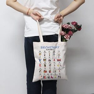 MNIGIU Broadway Musical Tote Bag Broadway Lover Gift Broadway Merchandise Musical Lover Gift (Shopping bag)