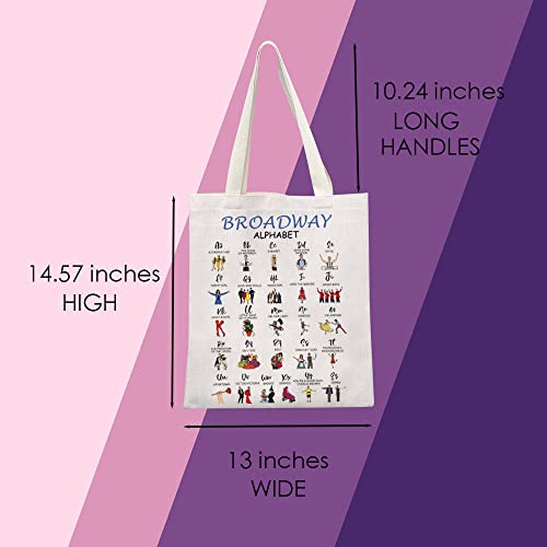 MNIGIU Broadway Musical Tote Bag Broadway Lover Gift Broadway Merchandise Musical Lover Gift (Shopping bag)