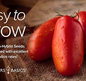 San Marzano Tomato Seeds For Planting Heirloom Non-GMO Seeds For Home Garden Vegetables Makes a Great Gift For Gardening by Gardeners Basics