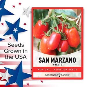 San Marzano Tomato Seeds For Planting Heirloom Non-GMO Seeds For Home Garden Vegetables Makes a Great Gift For Gardening by Gardeners Basics