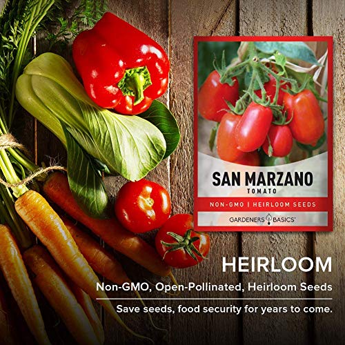 San Marzano Tomato Seeds For Planting Heirloom Non-GMO Seeds For Home Garden Vegetables Makes a Great Gift For Gardening by Gardeners Basics