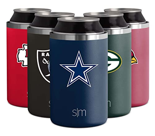 Simple Modern Officially Licensed NFL Dallas Cowboys Gifts for Men, Women, Dads, Fathers Day | Insulated Ranger Can Cooler for Standard 12oz Cans - Beer, Seltzer, and Soda