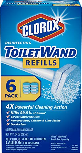 Clorox ToiletWand Disinfecting Refills, Disposable Wand Heads - 6 Count (Package May Vary)