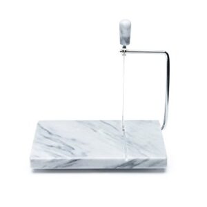 Fox Run Brands Marble Cheese Slicer with 1 Replacement Wire, 5 x 8.25 x 1.25 inches, White