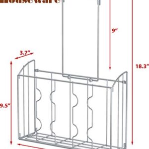 2PK - SimpleHouseware Over The Cabinet Door Organizer Holder, Silver