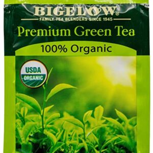 Bigelow Premium 100-Percent Organic Green Tea 150-Count Box, Individually Wrapped