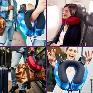 Cabeau Evolution S3 Airplane Travel Neck Pillow - Memory Foam Neck Support With Seat Strap Attachment (Jet Black)