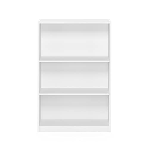 FURINNO JAYA Simple Home 3-Tier Adjustable Shelf Bookcase, White