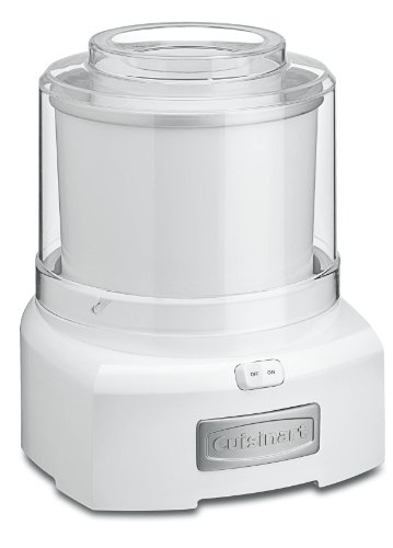 Cuisinart ICE-21P1 1.5-Quart Frozen Yogurt, Ice Cream and Sorbet Maker, Double Insulated Freezer Bowl elminates the need for Ice and Makes Frozen Treats in 20 Minutes or Less, White