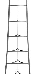 Enclume 8-Tier Cookware Stand, Free Standing Pot Rack, Hammered Steel ( Unassembled)