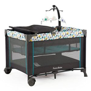 portable crib for baby, portable baby playpen with detachable bassinet and changing table