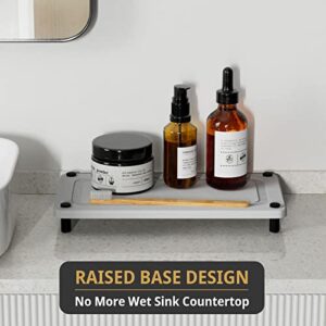 Sink Caddy, Dries Instantly Sink Holder for Preventing Moisture Buildup, Diatomaceous Pedestal Stand Riser with Stainless Steel Feet & Rubber Bottom, Soap Holder for Bottles Candles Decor