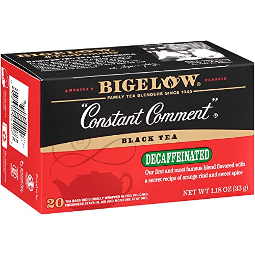 Bigelow Decaffeinated Constant Comment Black Tea, 20 Count (Pack of 6), 120 Total Tea Bags