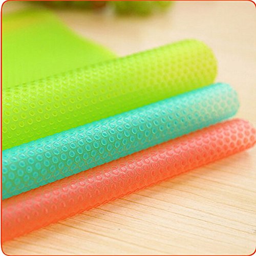 seaped 5 Pcs Refrigerator Mats,EVA Refrigerator Liners Washable Can Be Cut Refrigerator Pads Fridge Mats Drawer Table Placemats,Shelves Drawer Table Mats,Size 17.6"x11.3",Red/1 Green/2 Blue/2