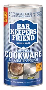 bar keepers friend superior cookware cleanser & polish | 12-ounces | 1-unit