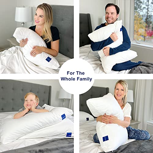 ACCURATEX Premium Bed Pillows King Size Set of 2, Shredded Memory Foam Pillow Hybrid with Fluffy Down Alternative Fill Removable Cotton Cover, Adjustable Firm Pillow for Side,Back,Stomach Sleepers