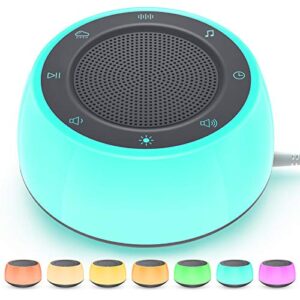 jack & rose white noise machine baby, baby sound machine kids with night light, portable white noise machine for sleeping