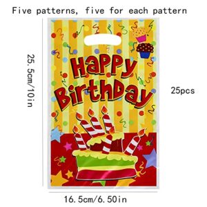 saizone 25 Pcs Kids Party Favors Bags, Birthday Goodie Candy Bags, Party Goody Favor Bags for Kids Birthday, Bolsitas Bolsas para Dulces de Cumpleaños, Loot Bags for Kids Birthday Party