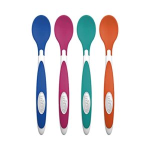 dr. brown’s designed to nourish tempcheck spoons, 4-pack, blue