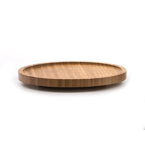 RSVP International Tool Crock Turntable Lazy Susan, Bamboo, 8.25" | Handy in Cabinets or on Counters | Rotating Base with Sturdy Lip | Organize Spices & Small Bottles